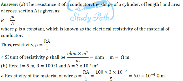 Electricity Class 10 Important Questions and Answers – Study Path