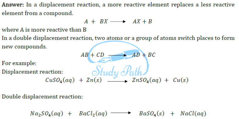 NCERT Solutions for Class 10 Science Chapter 1 Chemical Reactions and ...