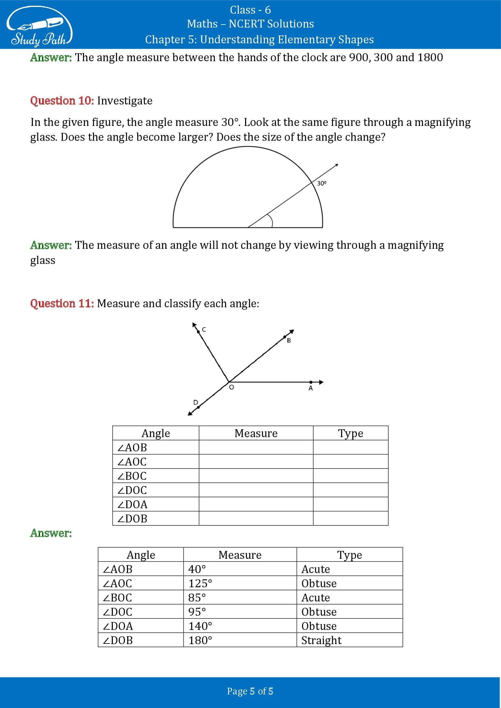 Class 6 Maths Exercise 5 4 Chapter 5 Understanding Elementary Shapes